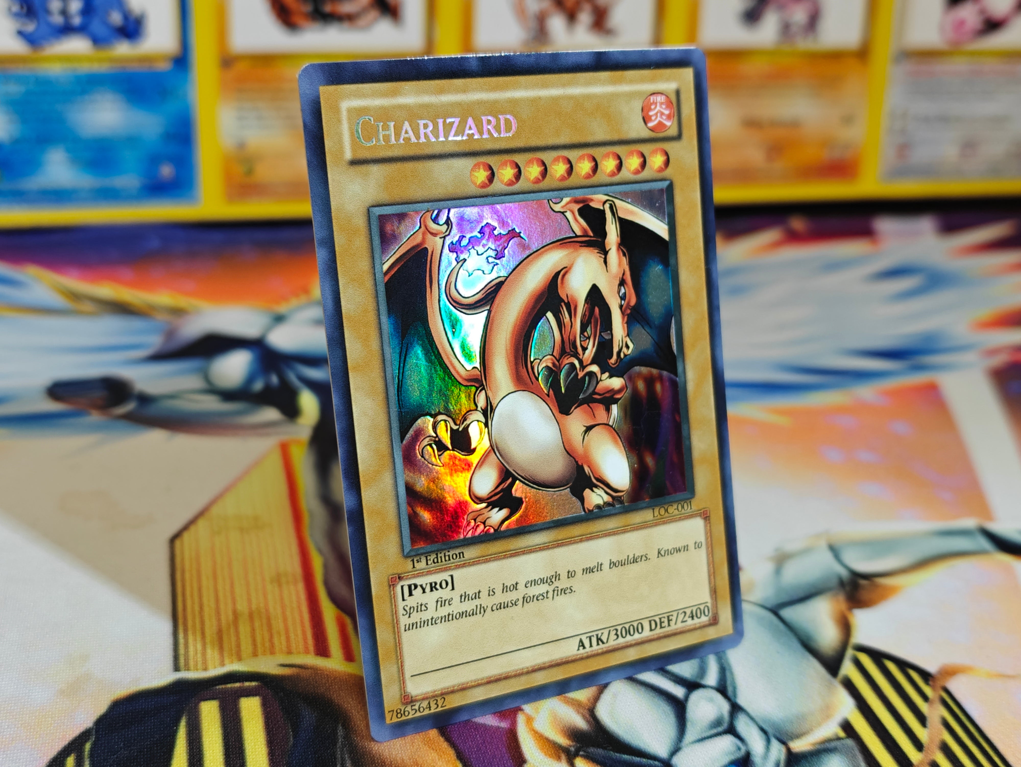 V2 LOB Style Charizard Custom Orica card – RushforTacos Custom Cards