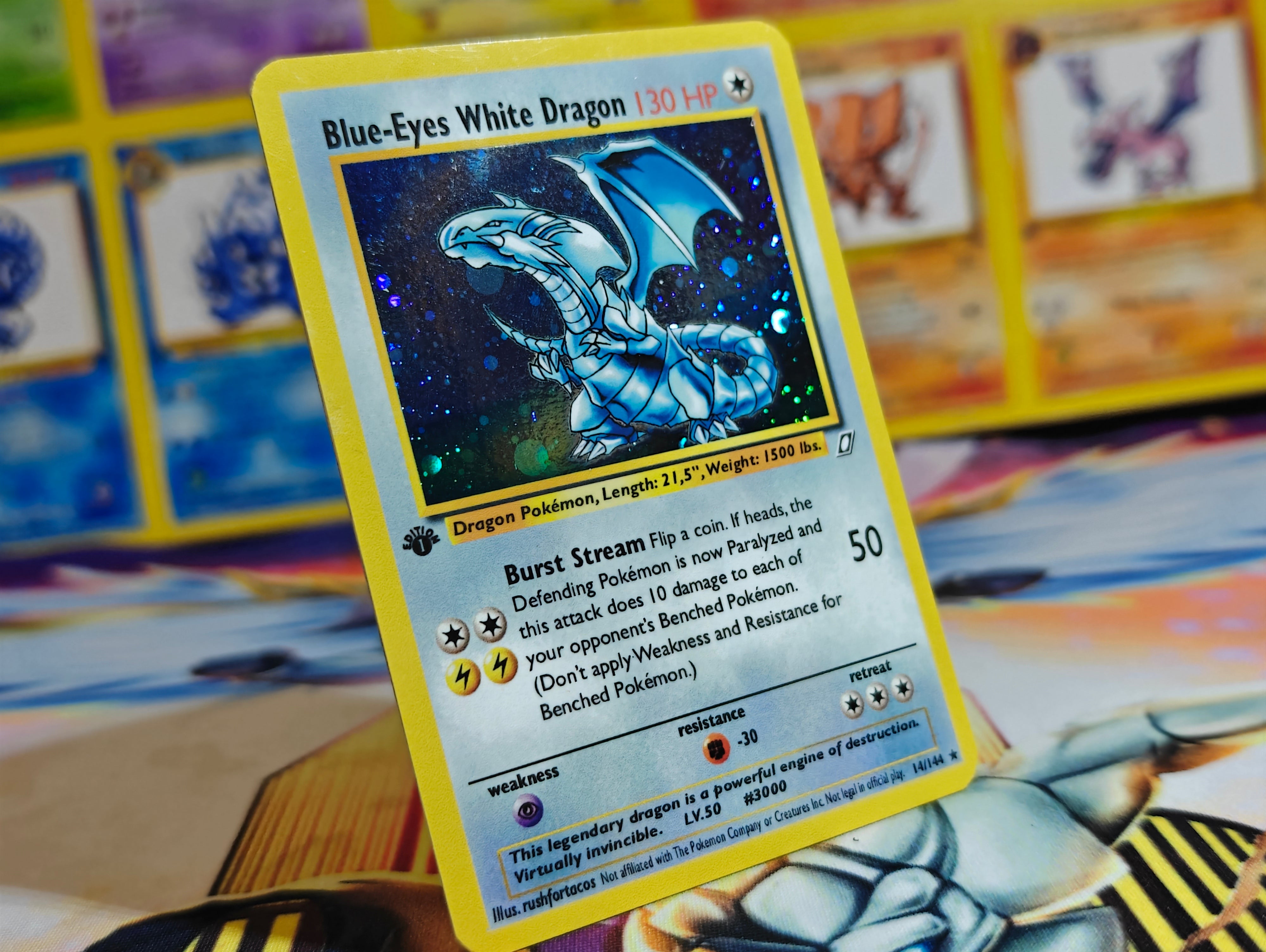 V2 Blue-Eyes Pokemon CD promo Style Custom Orica card – RushforTacos ...