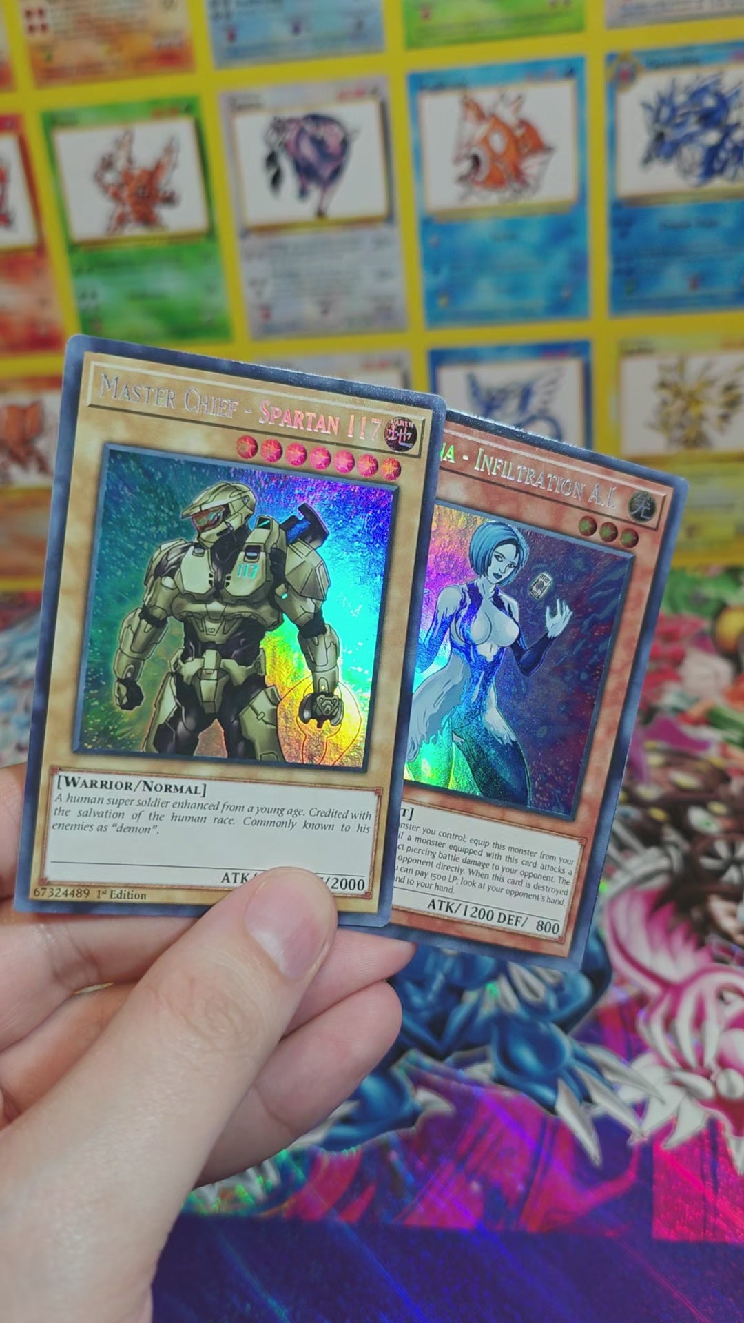 Master Chief and Cortana Halo crossover Custom Orica card ...