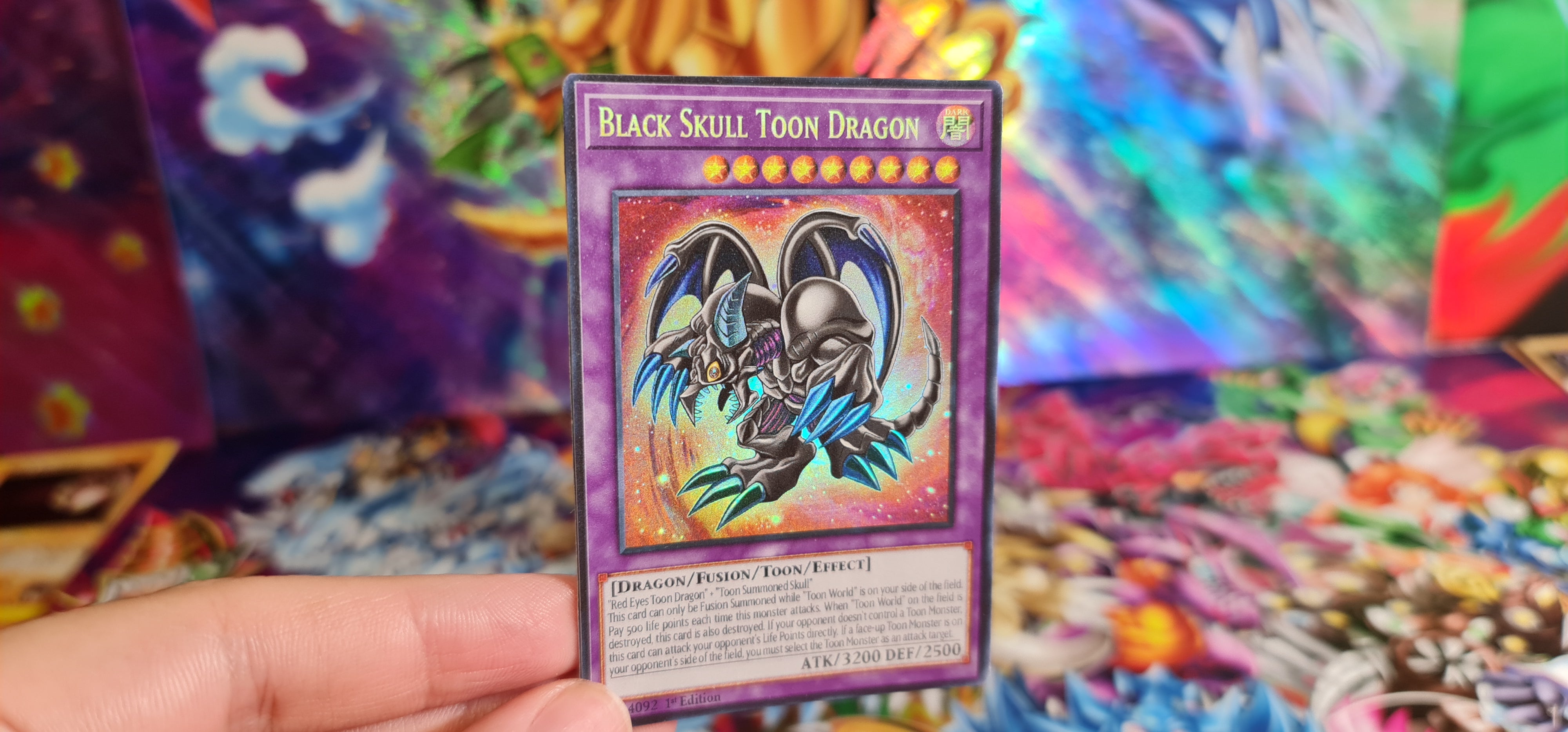 Toon Black Skull Dragon Custom Orica card – RushforTacos Custom Cards