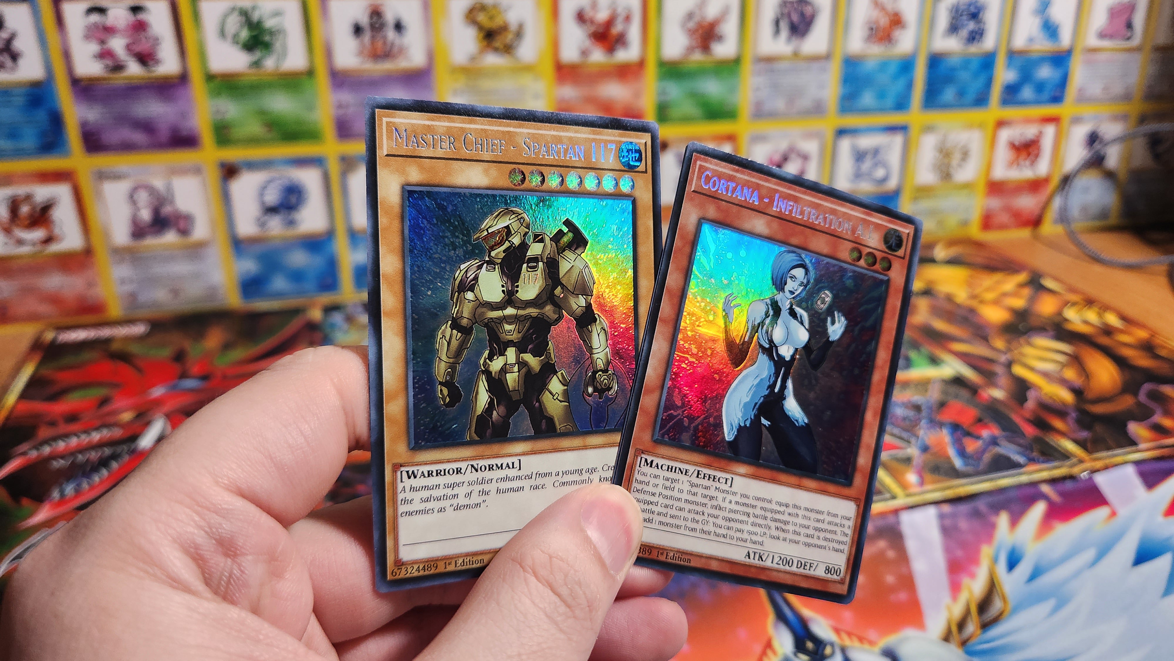 Master Chief and Cortana Halo crossover Custom Orica card ...